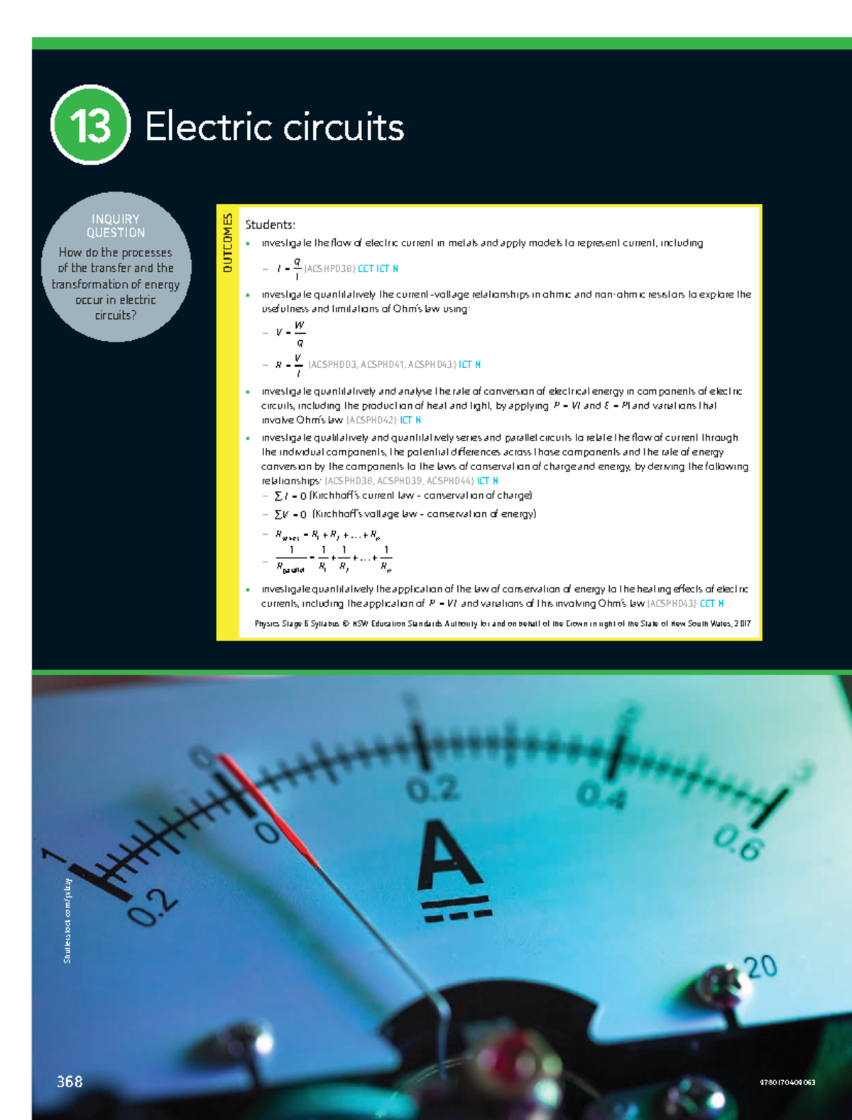 13 chapter 13 electric circuits - 368 9780170409063 Shutterstock/jxfzsy ...