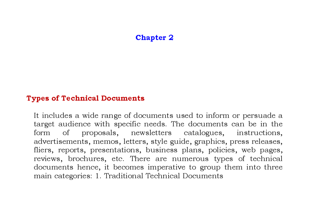 Chapter 2 Comprehension of Technical Materials and Information design and development - Chapter ...