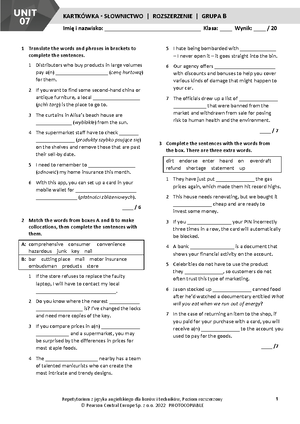 Focus 4 2E Test Unit6 answer key - Test – Answer Key Unit 6 © Pearson ...