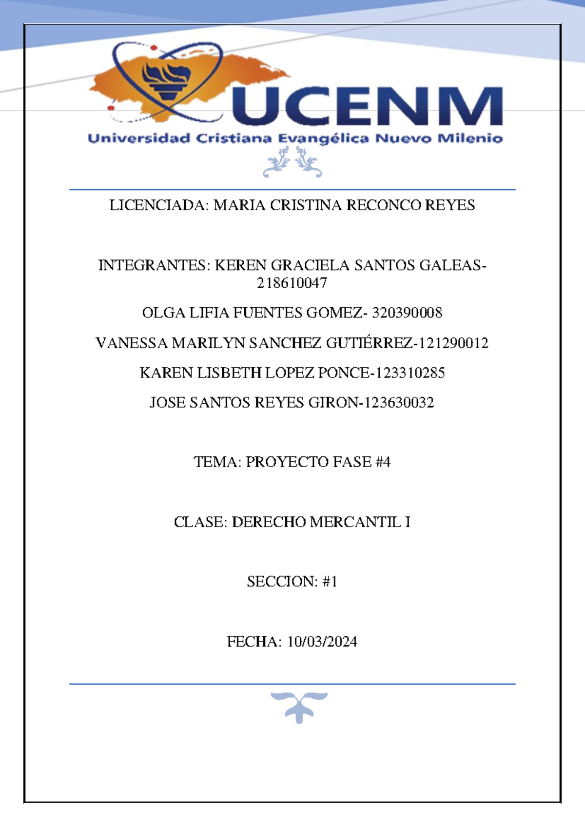 Proyectomercafase 4 - LICENCIADA: MARIA CRISTINA RECONCO REYES ...