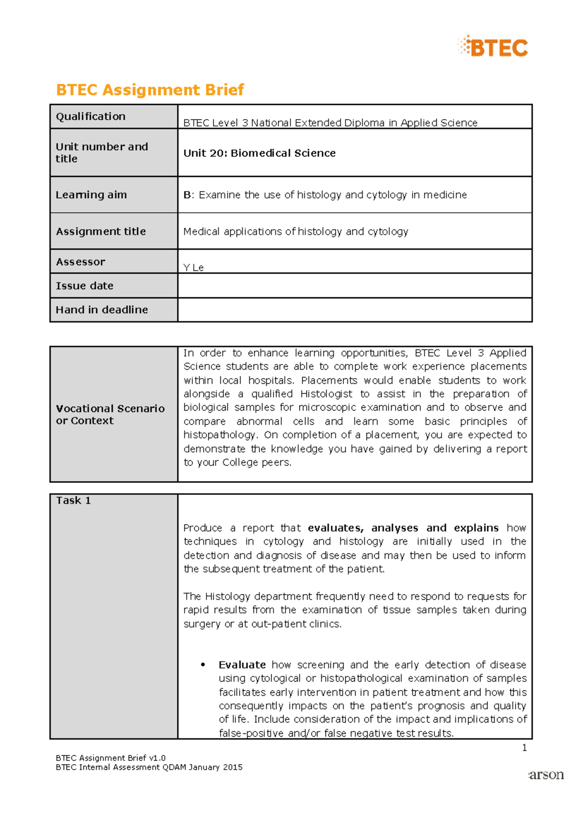 Unit2020b20assignment20brief20 20yle Btec Assignment Brief Qualification Btec Level 3
