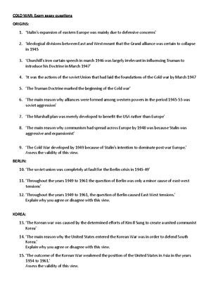 History Cold War 2023 - P72344A0112 Turn over P72344A©2023 Pearson ...