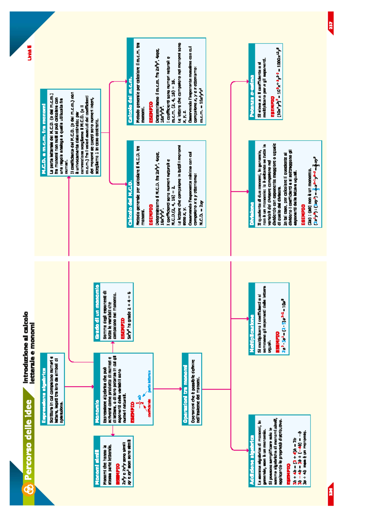 Mappa concettuale/schema monomi DSA - Percorso delle idee Introduzione ...