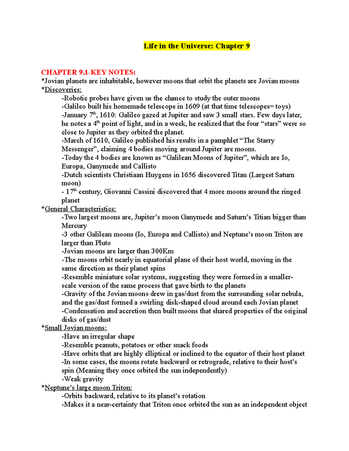 Life in the universe-chapter 9 - Life in the Universe: Chapter 9 ...