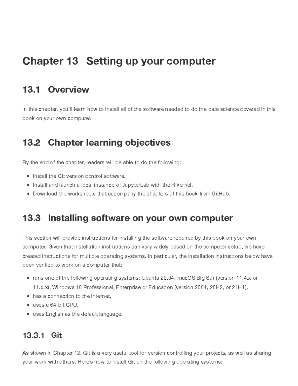 Chapter 13 Setting Up Your Computer Data Science Chapter 13 Setting
