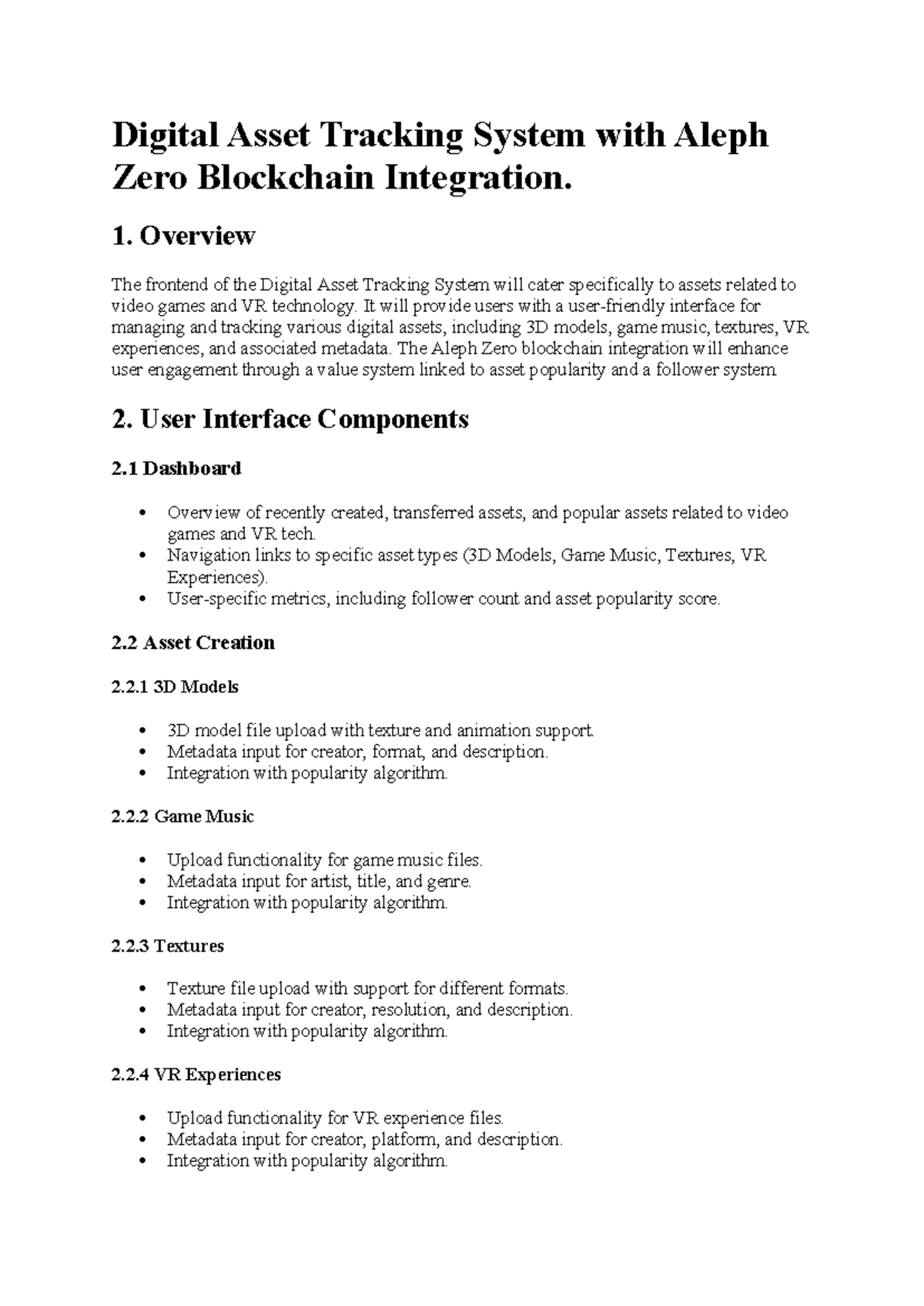 Digital Asset Tracking System with Aleph Zero Blockchain Integration ...