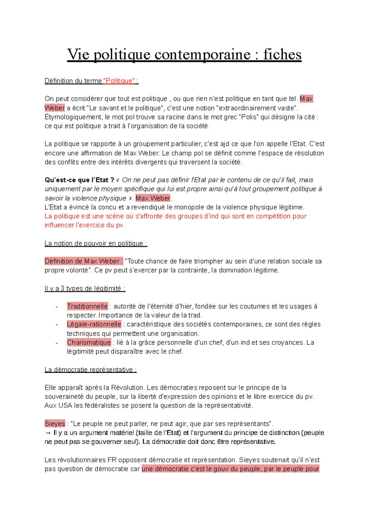 Fiche VPC - Vie politique contemporaine : fiches Définition du terme ...