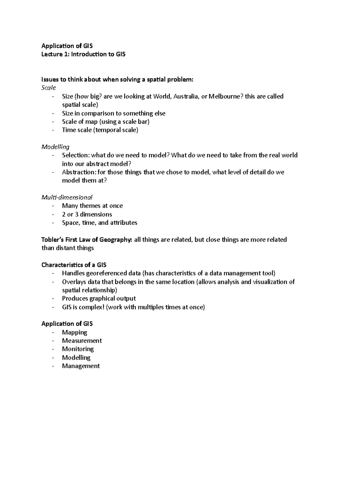 Lecture 1 Introduction To Gis Application Of Gis Lecture 1 0562