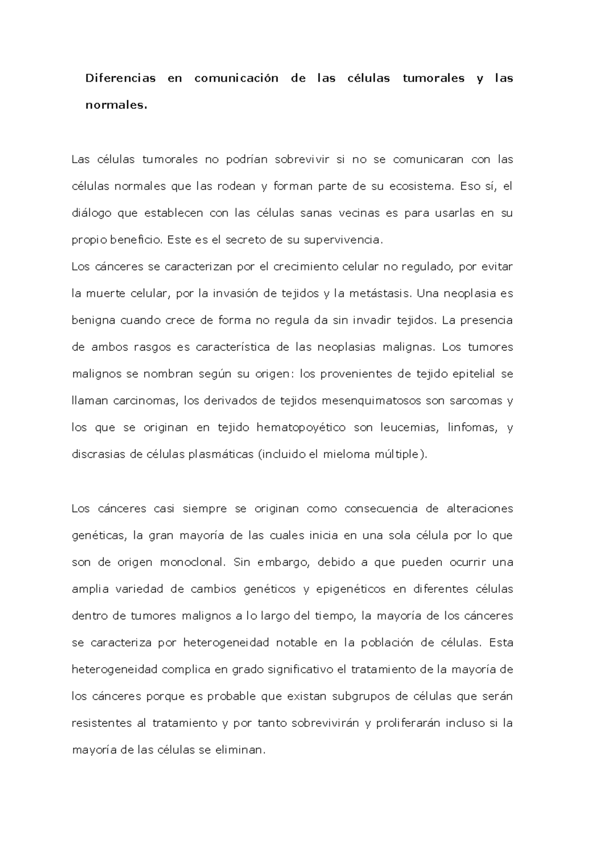 Ensayo de las celulas tumorales- Ruth Caraballo - Diferencias en ...