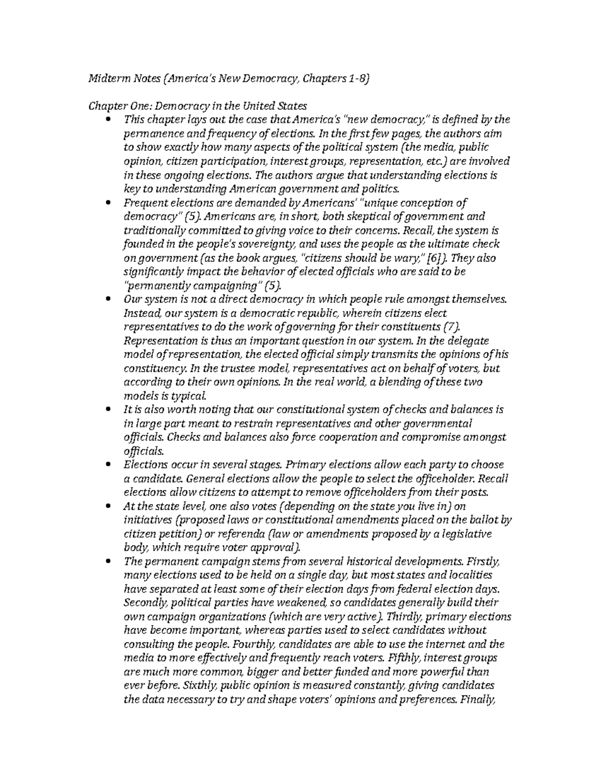 Mid Term Notes - This is a midterm study guide over all the information ...