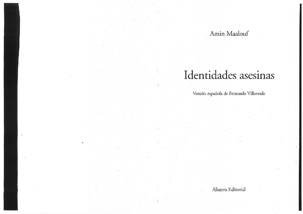 Maalouf Identidad híbrida - Psicologia - Studocu