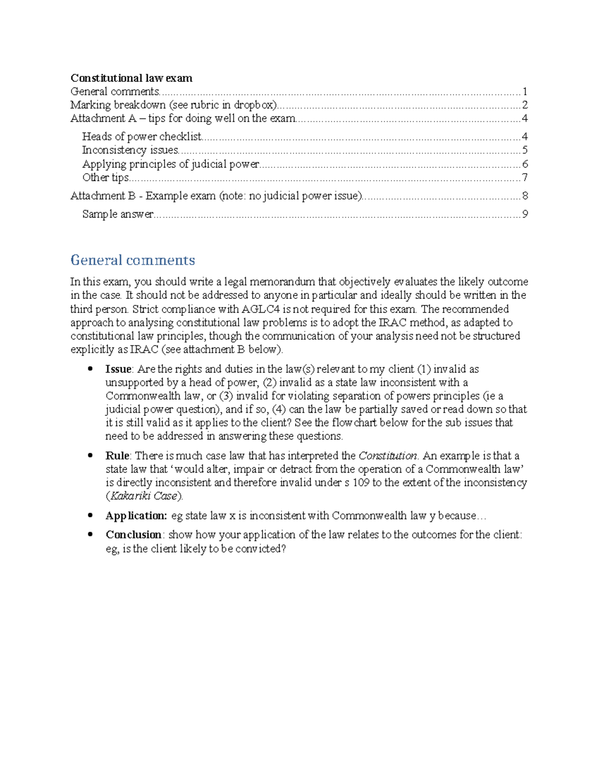 Problem solving in constitutional law - Constitutional law exam General - Studocu