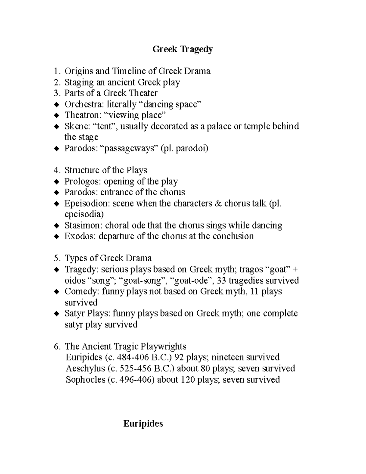 2 Greek Tragedy - Greek Tragedy Origins and Timeline of Greek Drama ...