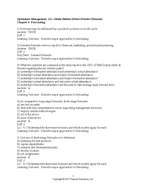 Chapter 12 - Hw problems - Operations Management, 12e, Global Edition ...