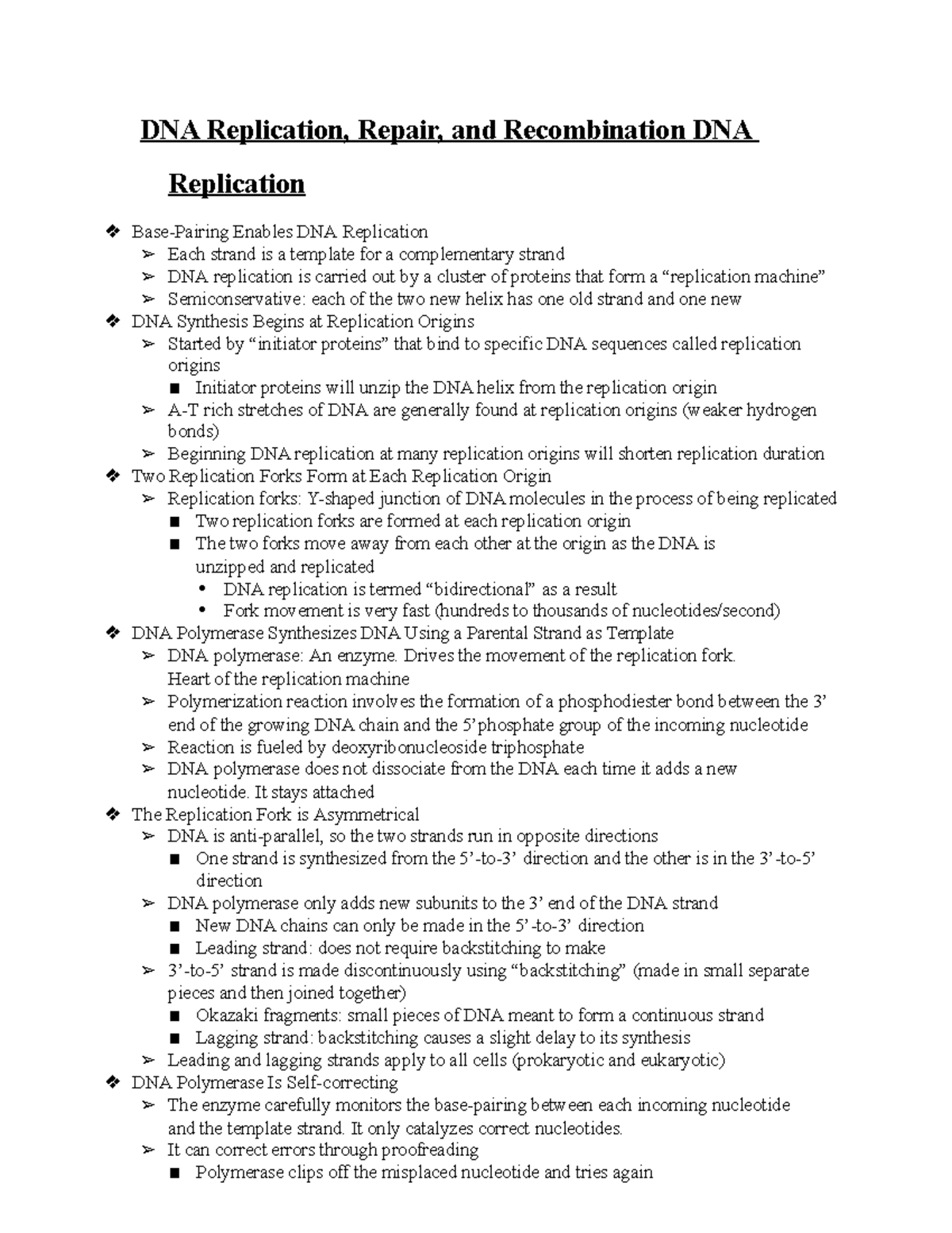 Essential Cell Biology - DNA Replication - DNA Replication, Repair, and ...