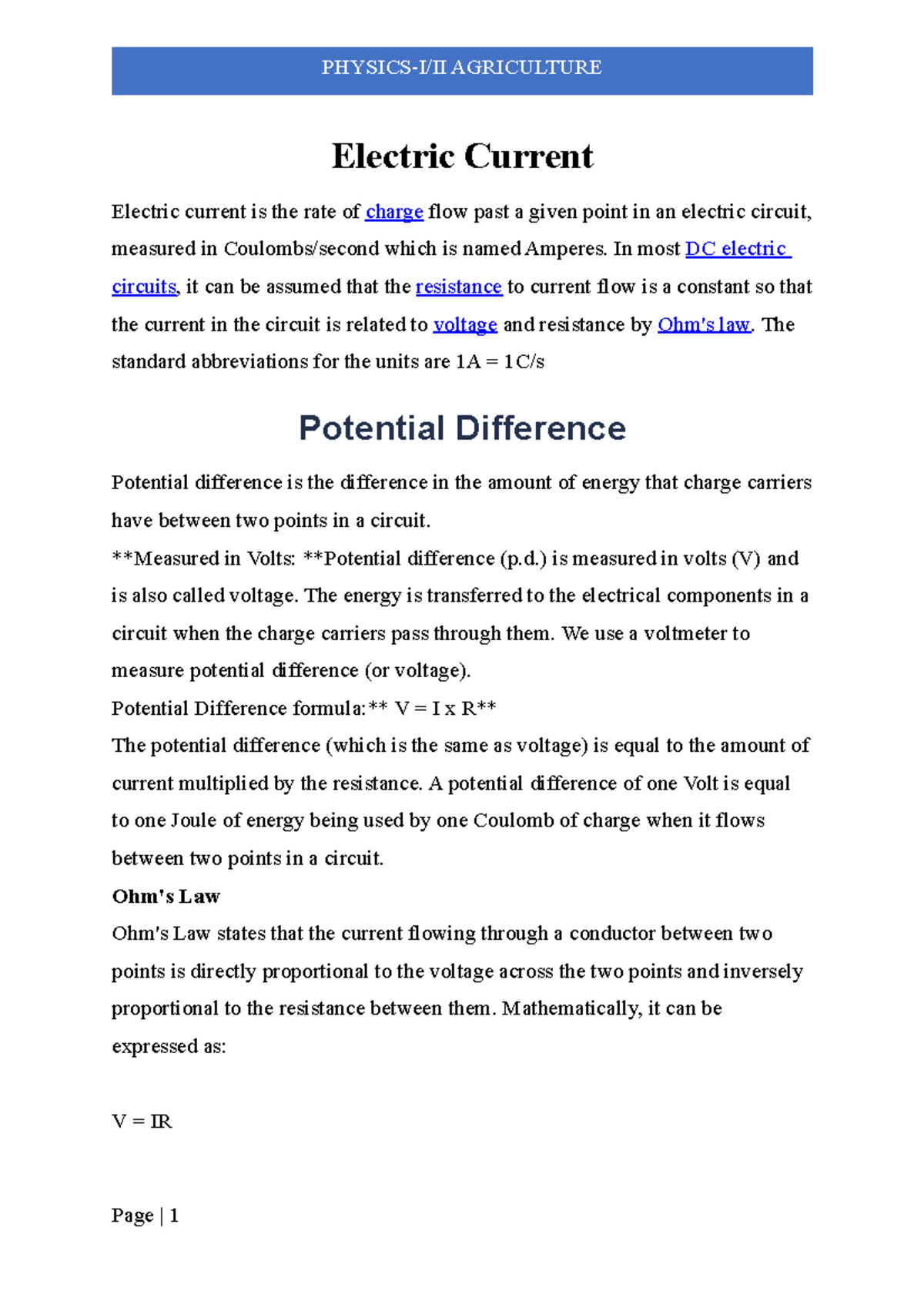 Physics - Information Technology (IT) is a broad and dynamic field that ...