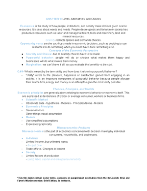Microeconomics Chapter 2 - CHAPTER 2: The market System and Circular ...