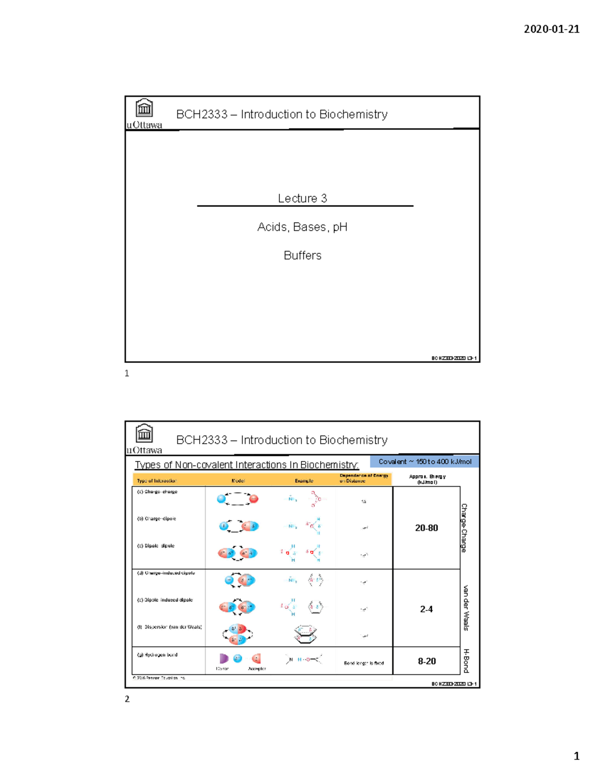 Lecture 3 Warning Tt Undefined Function 32 Bch2333 Introduction To Biochemistry Lecture 3