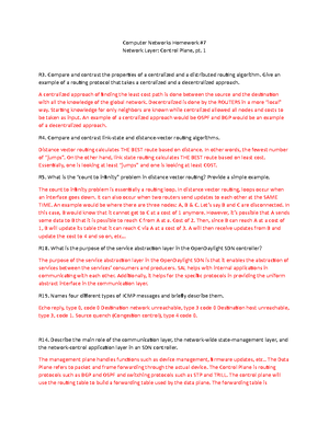 Computer Networks HW 3 copy - Computer Networks HW 3 (Application Layer pt. 2) P1: True or false ...