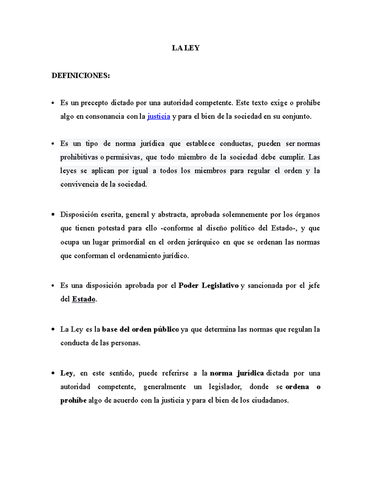 LA LEY - LA LEY DEFINICIÓN, CARACTERÍSTICAS. CONSTITUCIÓN Y LEY - LA ...