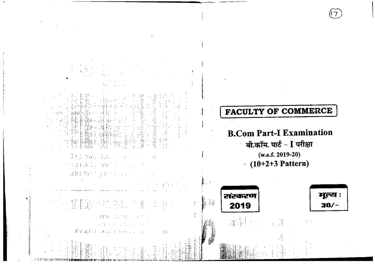 799 B.COM-Pt.I - Shshsj - BA - Studocu