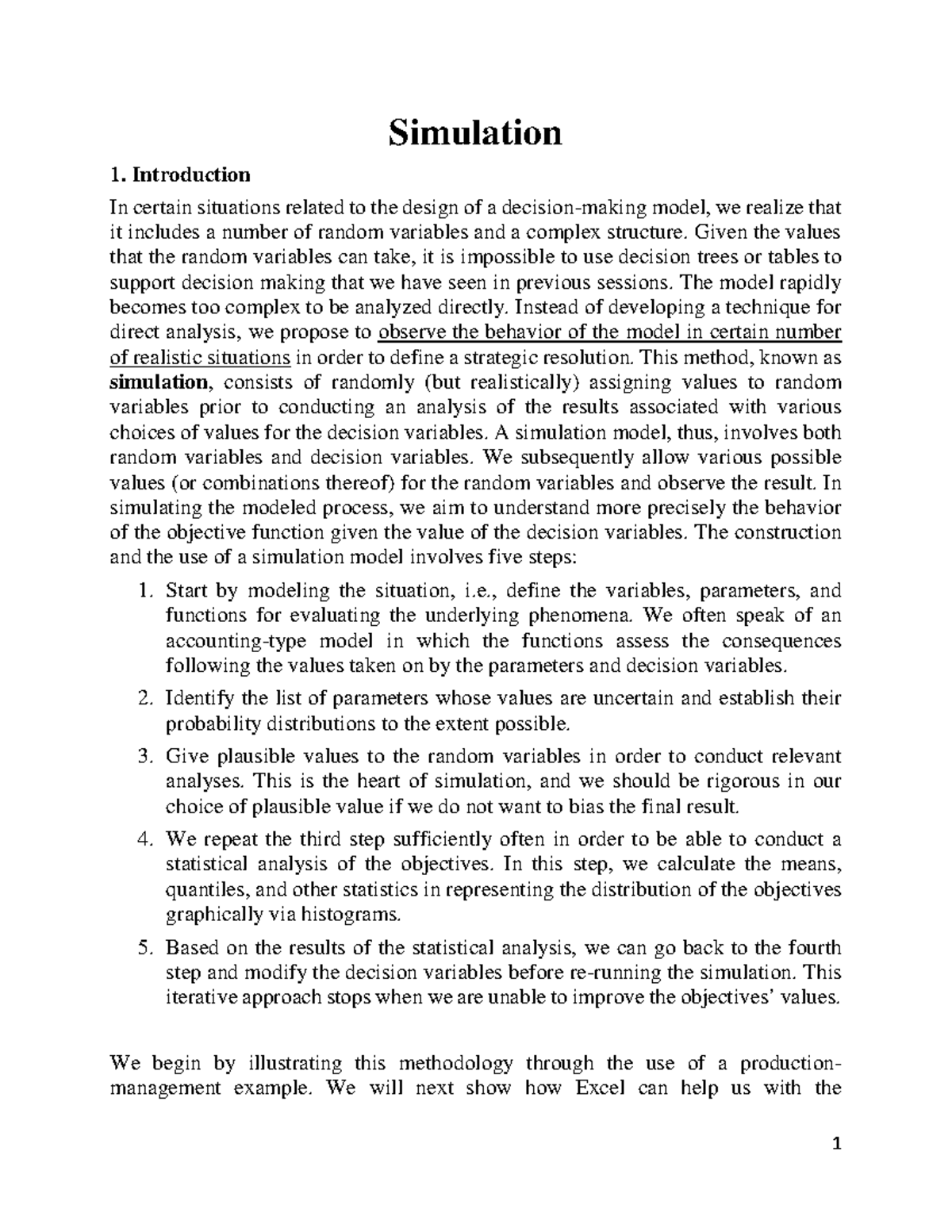 2604 Session 10 Simulation EN - Simulation Introduction In certain situations related to the ...