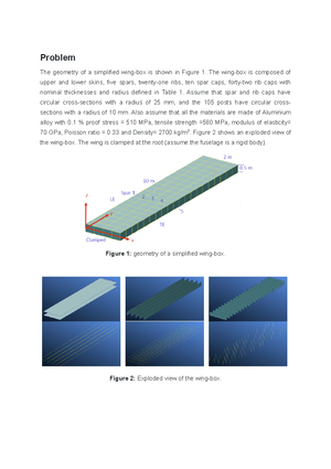 Advanced Aircraft Structures-Assignment 2 - Problem Figure 1 depicts a ...