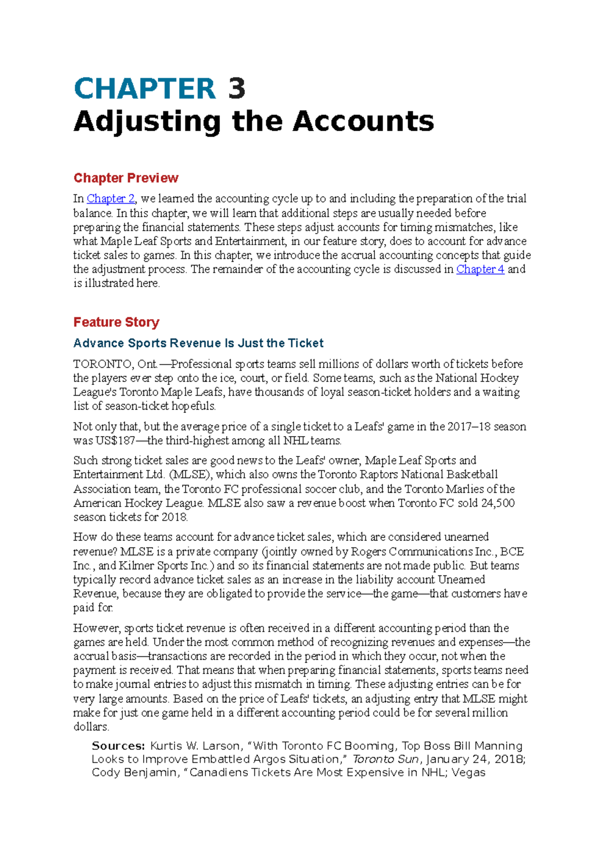 ACCT-112 Chapter 3 - Lecture notes 3 - CHAPTER 3 Adjusting the Accounts ...