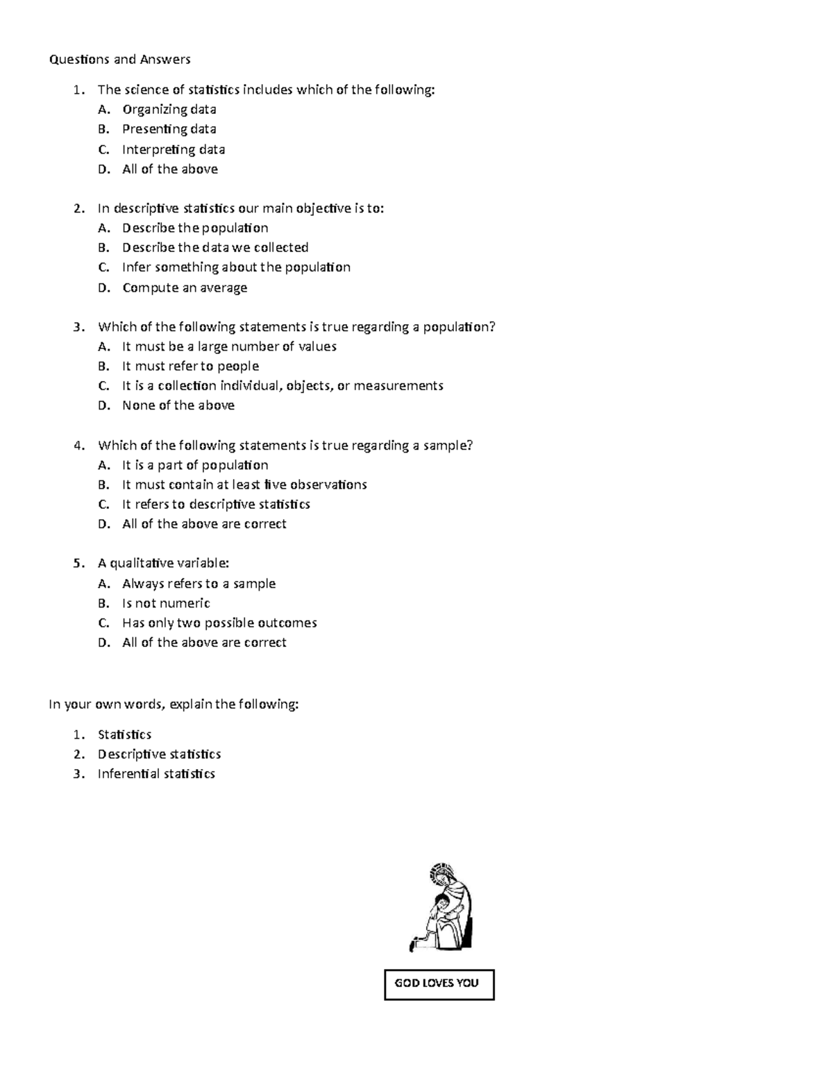 STAT-Quiz - TEST - Questions and Answers The science of statistics ...