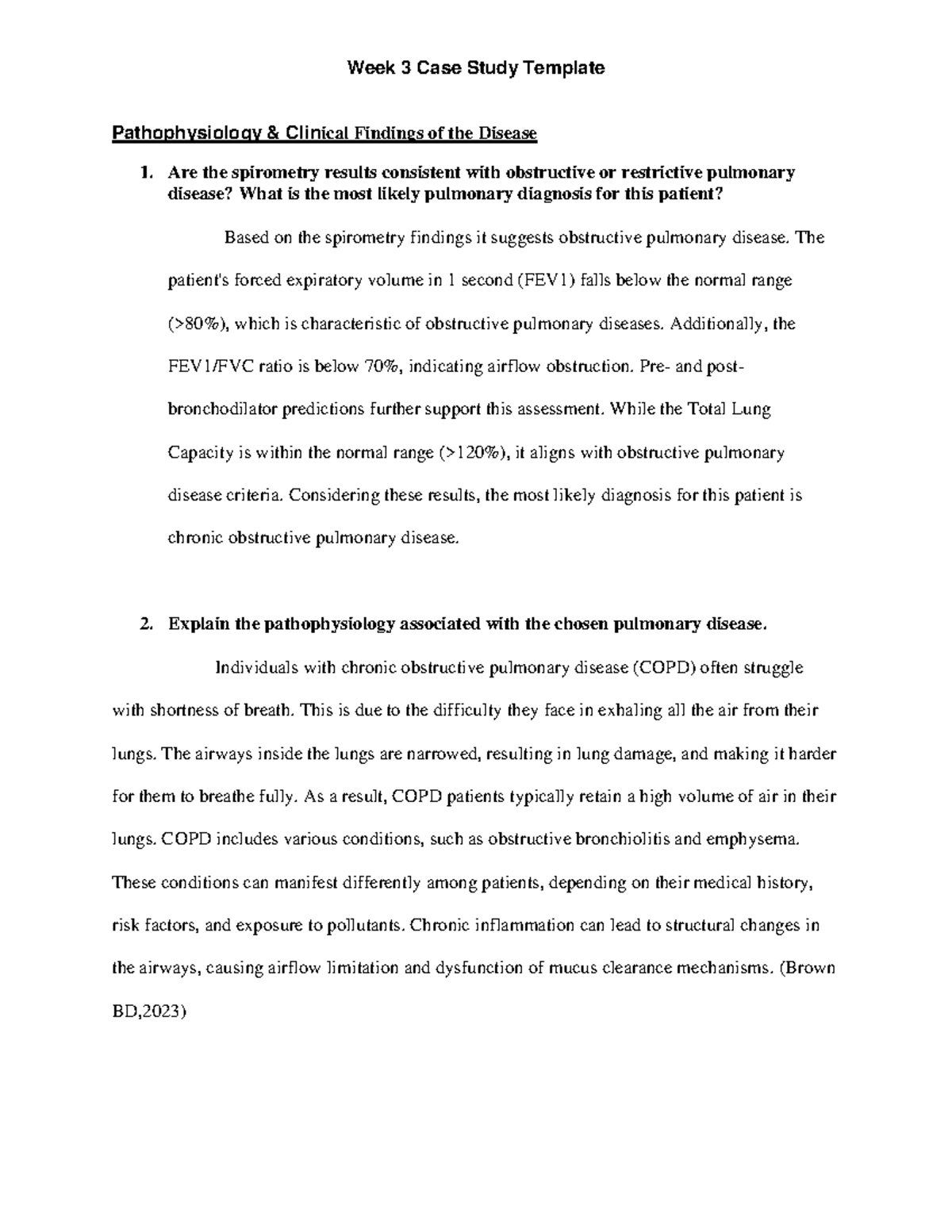Week 3 Case Study - Pathophysiology & Clinical Findings of the Disease ...