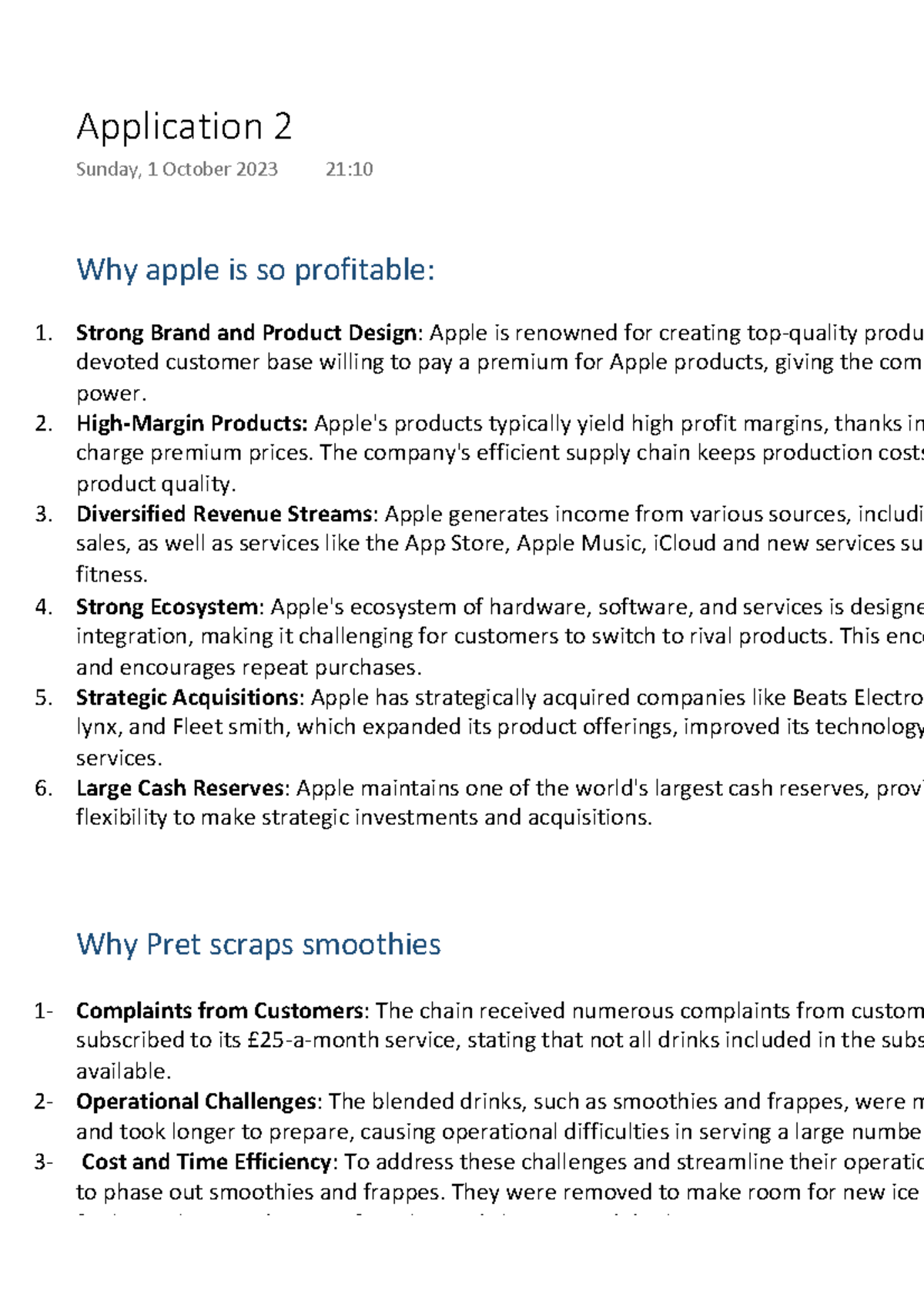 Application 2 - . ad.jghd;lkfhd - Why apple is so profitable: Strong ...