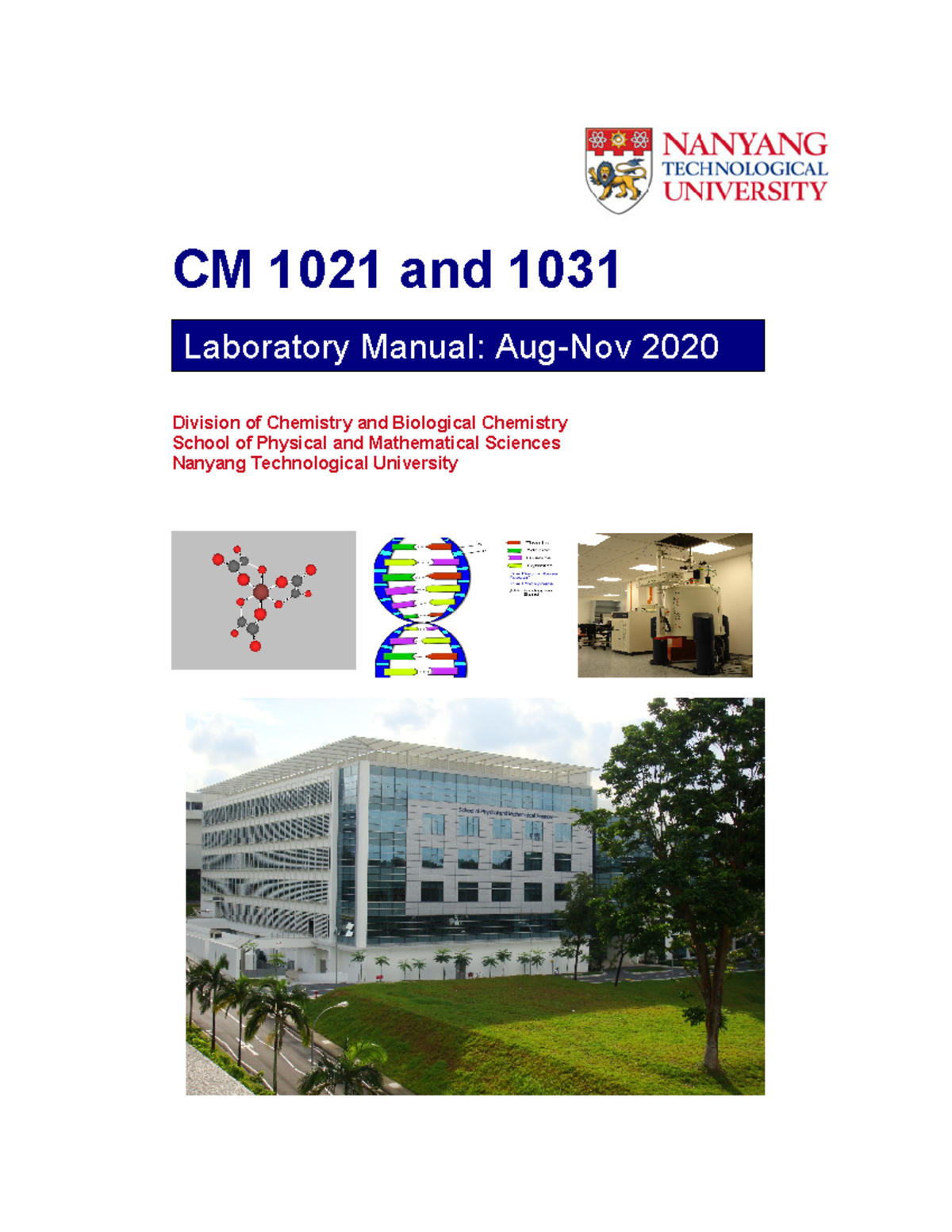 Y1S1 Lab Manual 2020-2 - HI ENJOY - CM 1021 and 1031 Division of ...