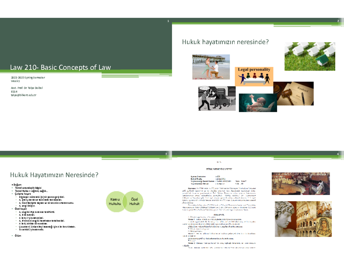 Law 210 lecture slides - Law 210 - Basic Concepts of Law 2022 - 2023 ...