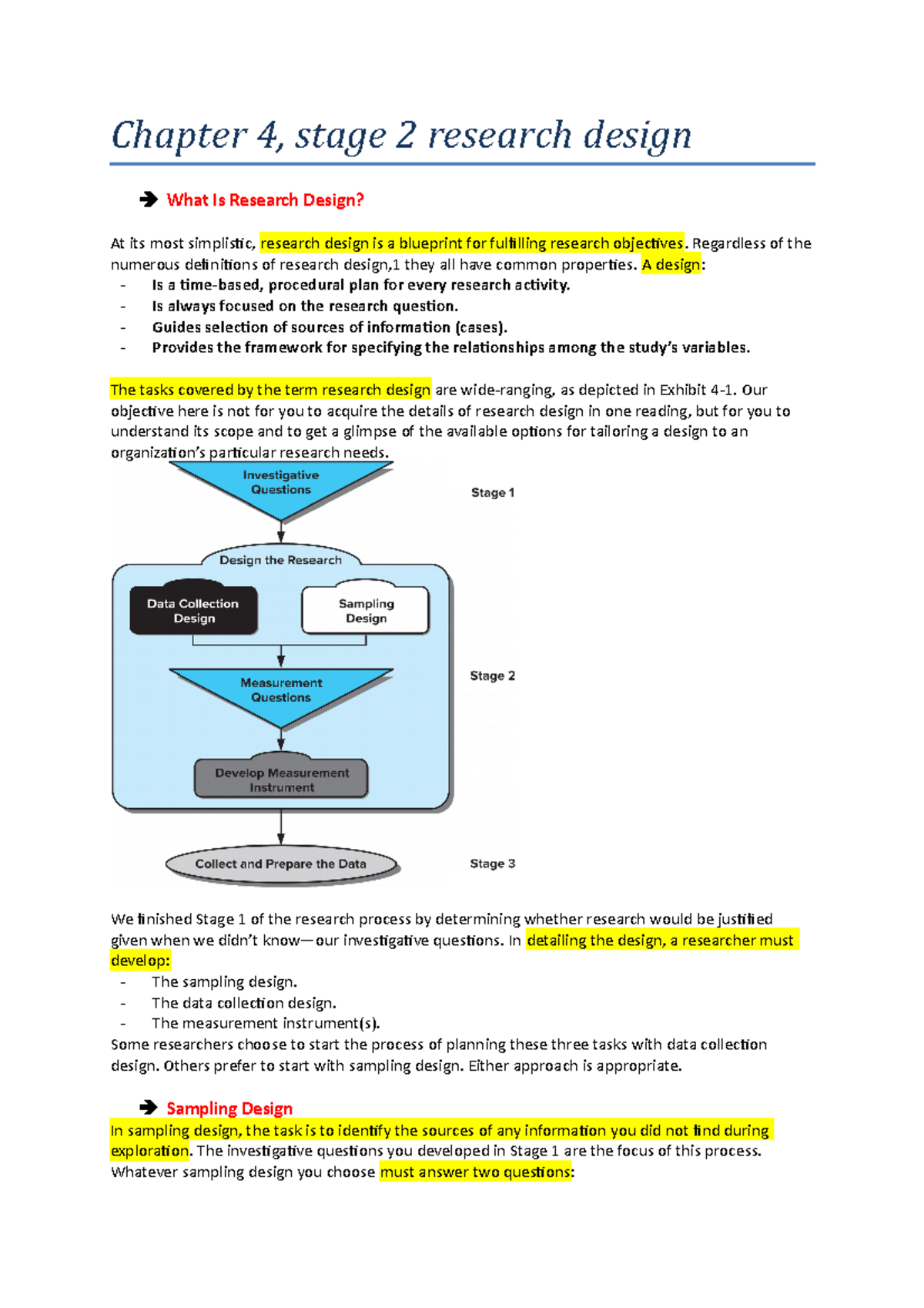 Chap 4 stage 2 research design - Chapter 4, stage 2 research design ...