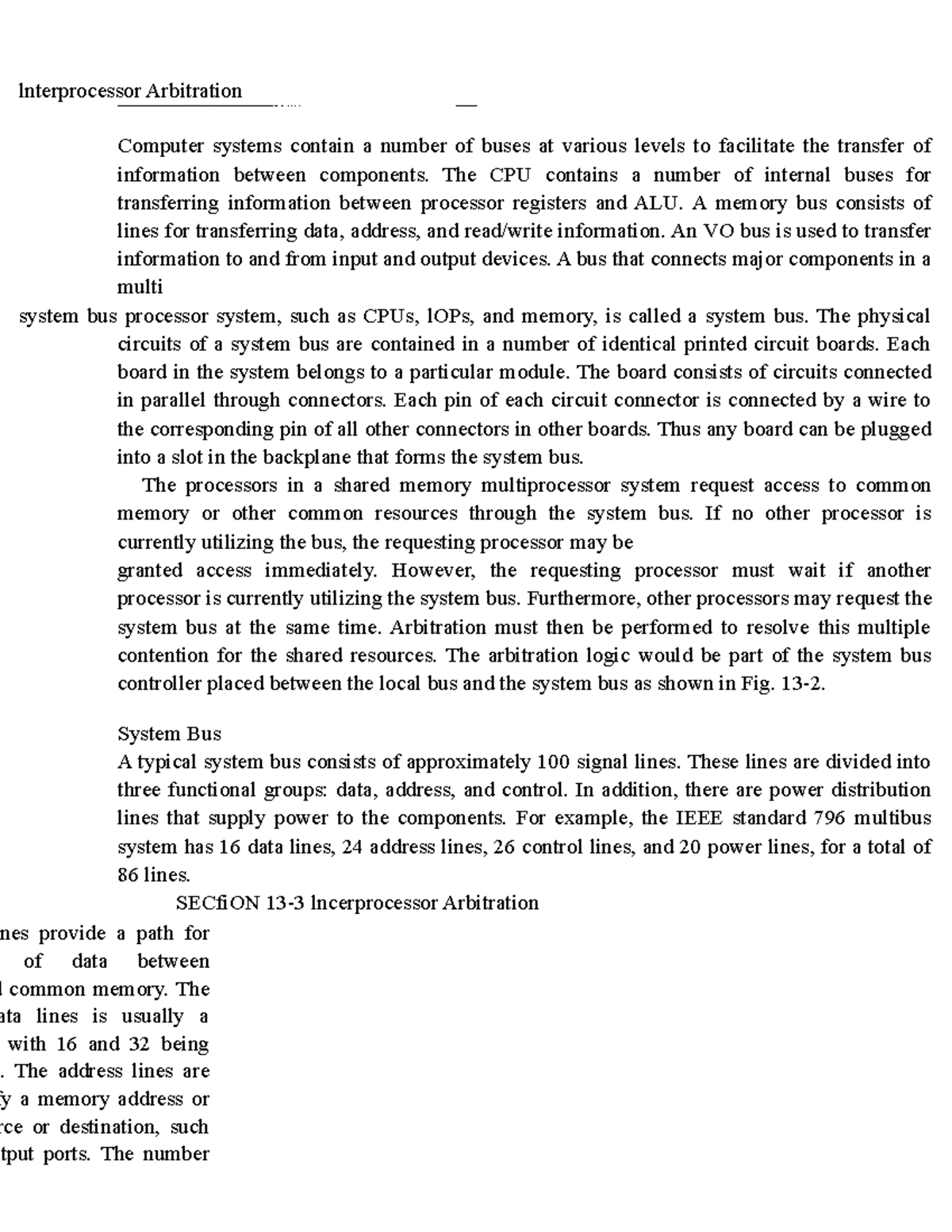 Interprocessor Arbitration - lnterprocessor Arbitration Computer ...