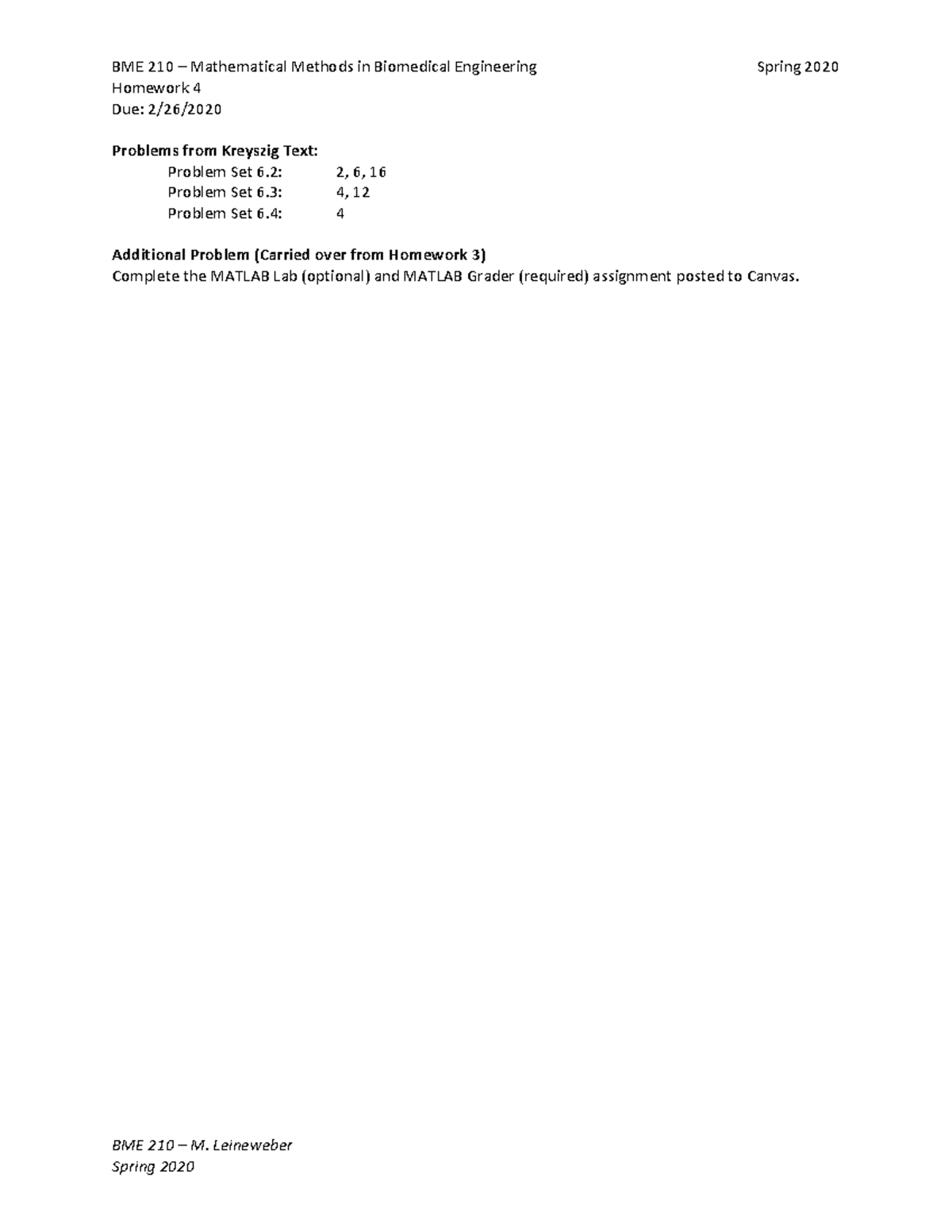 Bme 210 Hw4 Hw4 Warning Tt Undefined Function 32 Bme 210 Mathematical Methods In
