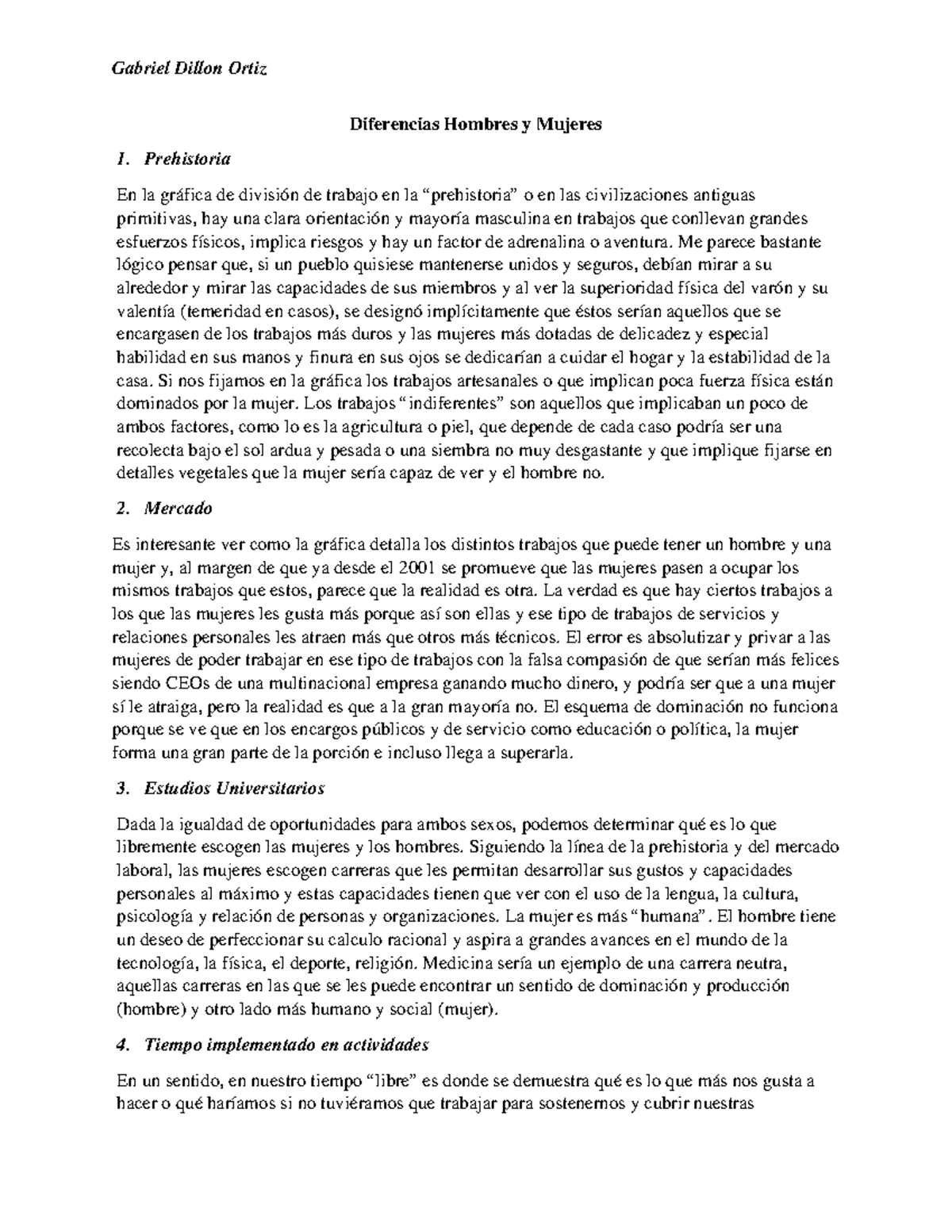 Diferencias Hombres y Mujeres - Gabriel Dillon Ortiz Diferencias ...