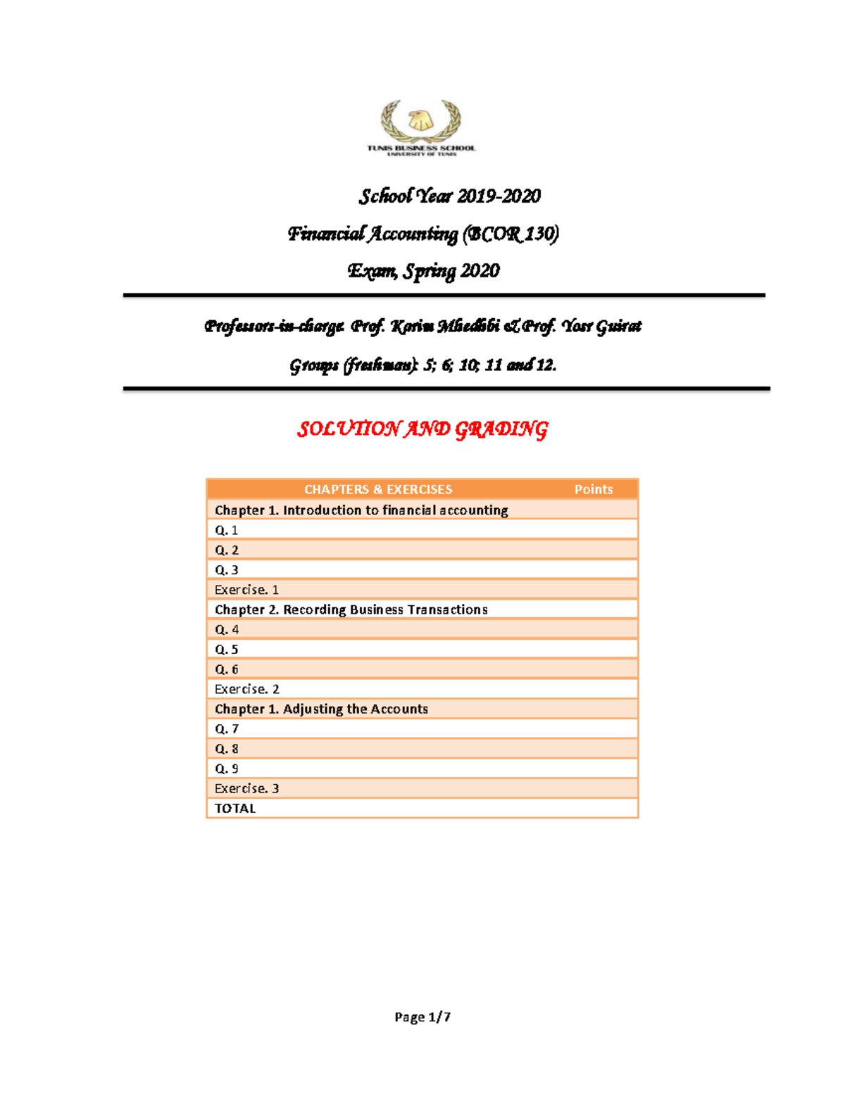 MT FA 2020 Solution - School Year 2019- 2020 Financial Accounting (BCOR ...