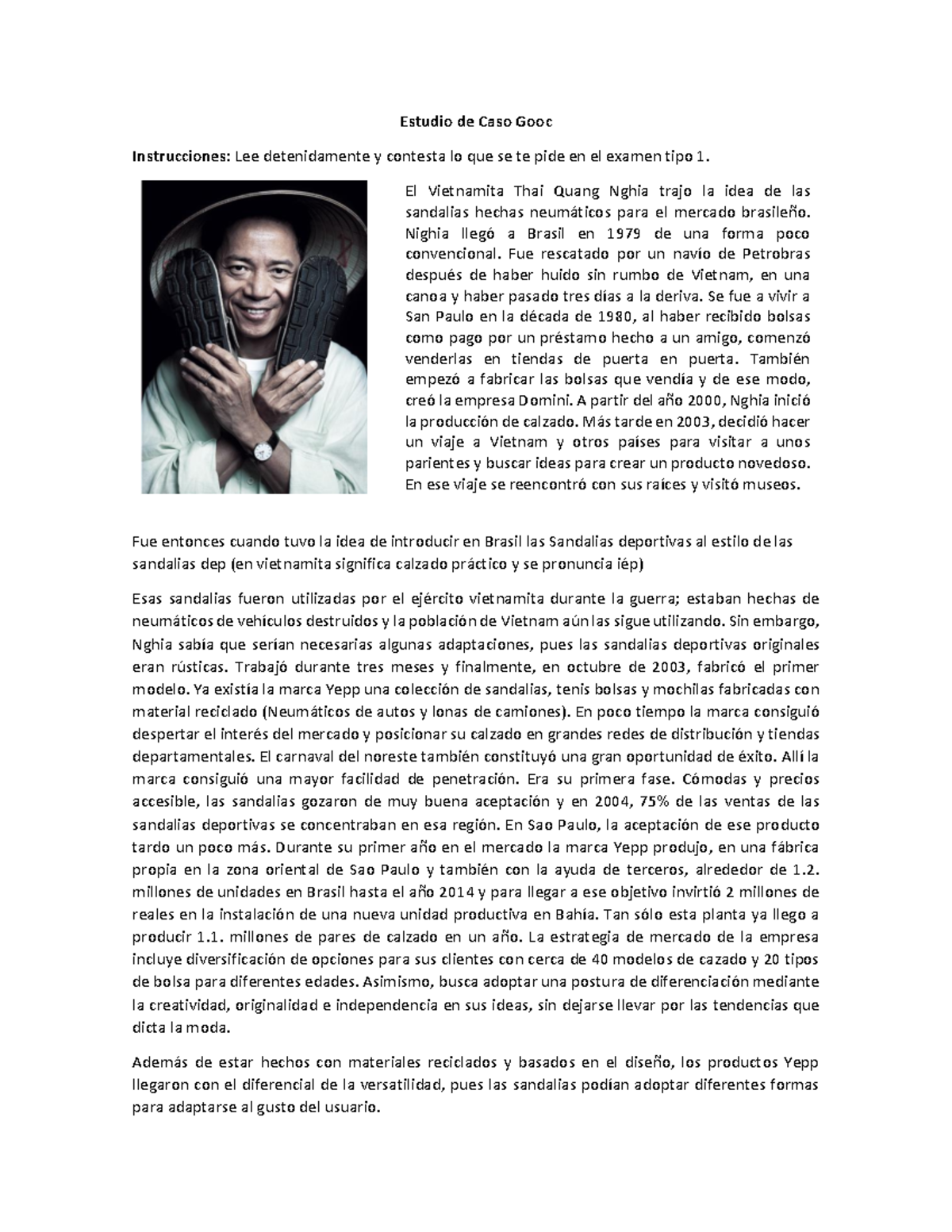 Actividad 1 examen tipo 1 Estudio de Caso Gooc - Estudio de Caso Gooc ...