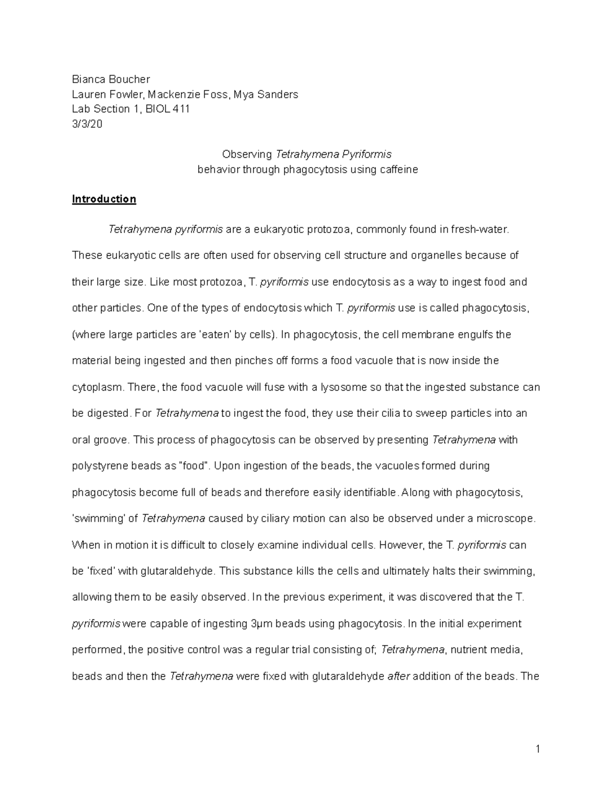 Lab report 2 - Grade: b - Bianca Boucher Lauren Fowler, Mackenzie Foss ...