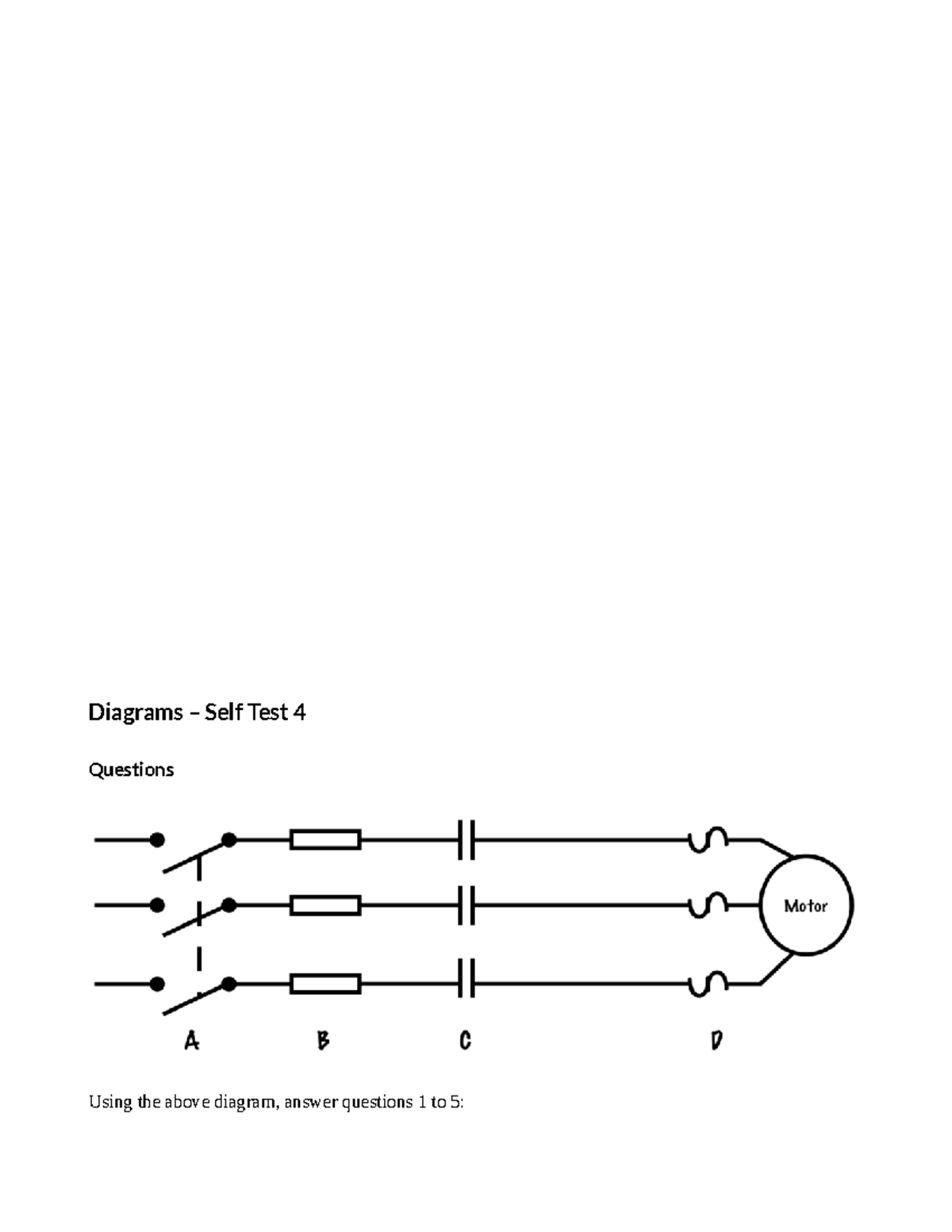Motor control chapter 4 self test - Diagrams – Self Test 4 Questions ...