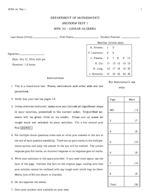 Lecture 1- Field - Lin alg notes 2021-22 from uoft - 1 Field 5HFDOO ...