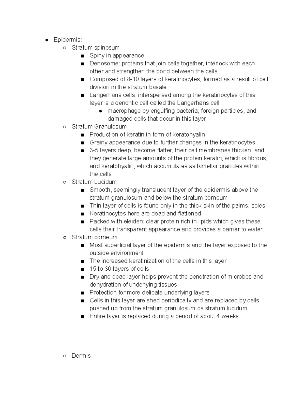 Parts of Epidermis and dermis, hair, Sweat, Vitamin D synthesis ...