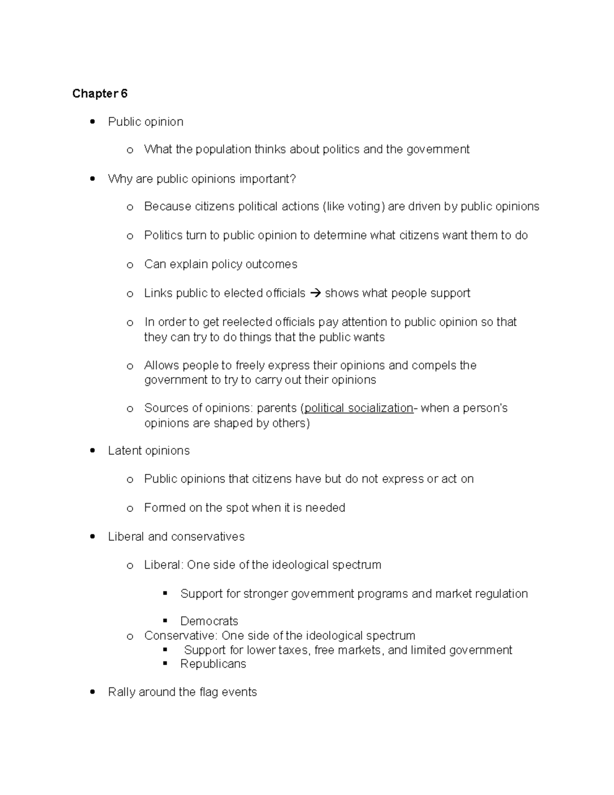 Unit 2 american gov study guide - Chapter 6 Public opinion o What the ...