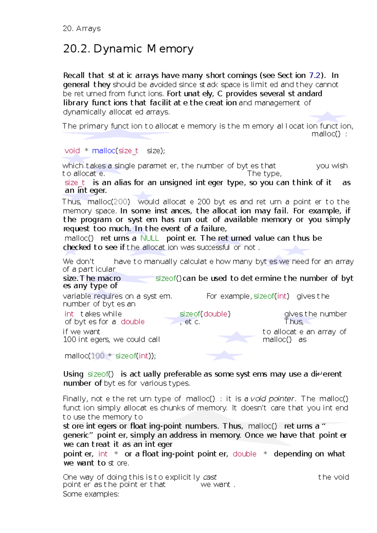 Cs115 intro to computer science(34) - A rrays 20. Dynamic M emory ... Cs115 intro to computer science(34) - A rrays 20. Dynamic M emory ...