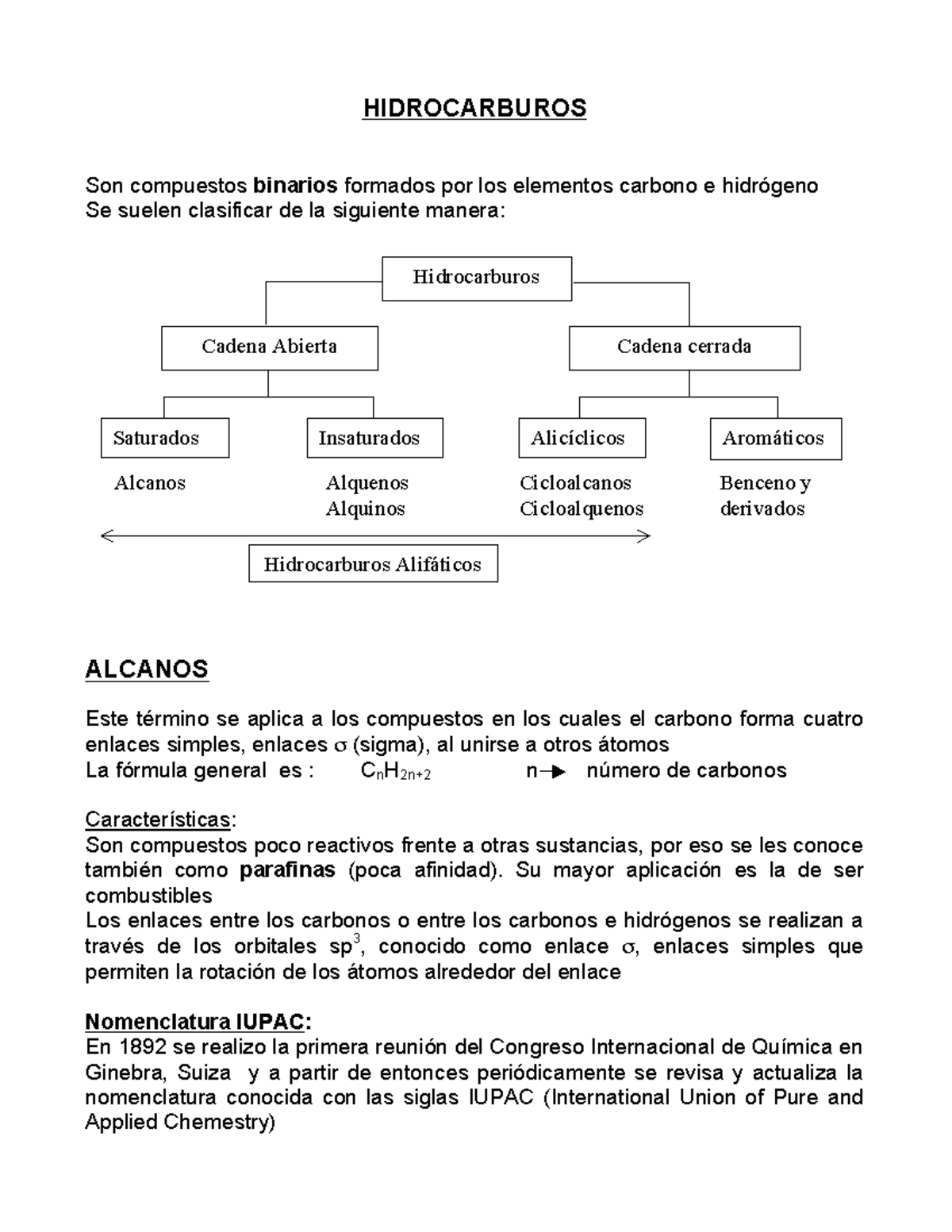 Hidrocarburos - HIDROCARBUROS Son compuestos binarios formados por los ...