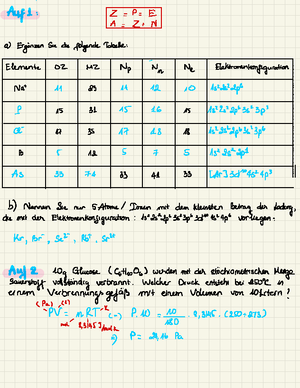 Strukturformeln und Summenformeln Chemie - Wichtige Struktur- und ...