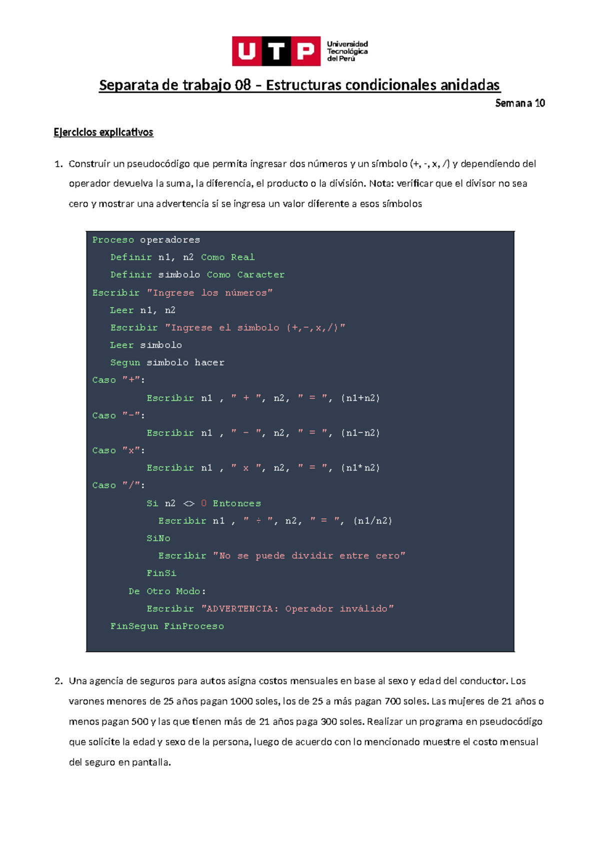 Separata 08 Unidad 02 c3 - Separata de trabajo 08 – Estructuras ...