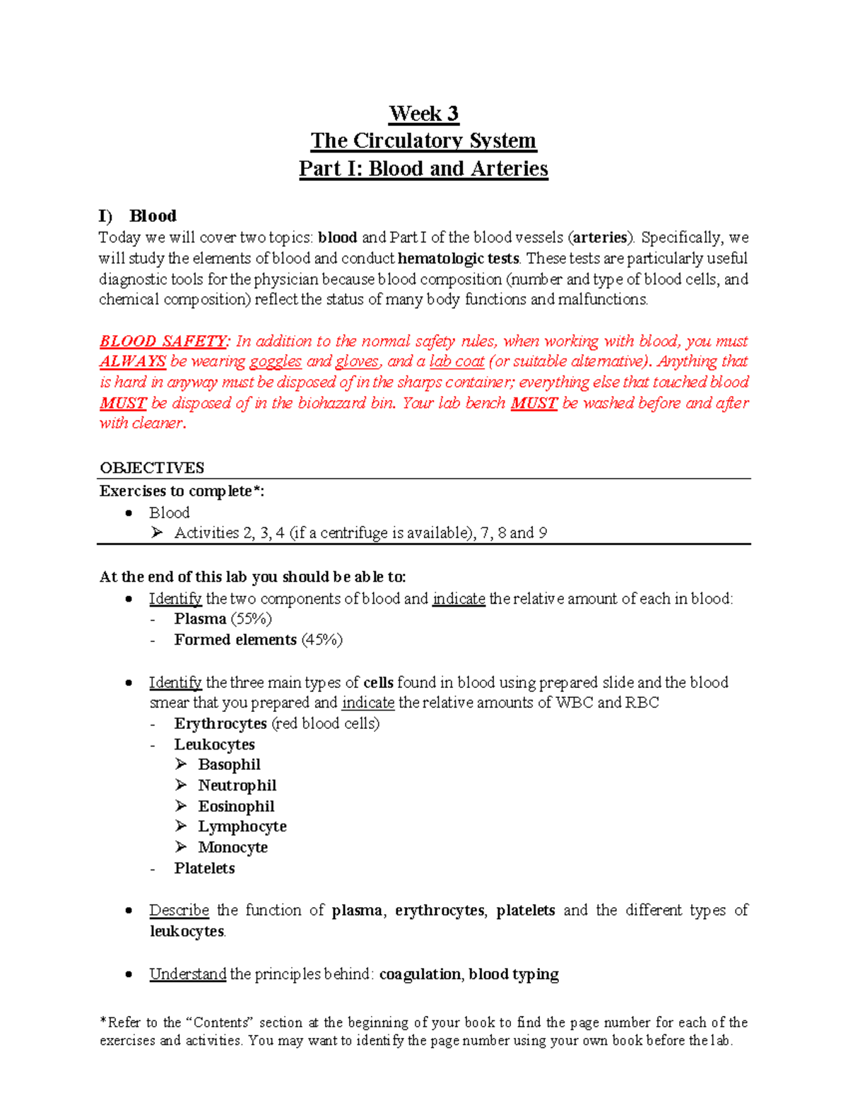 Objective sheet - week 3 - CHM2211 - USF - Studocu
