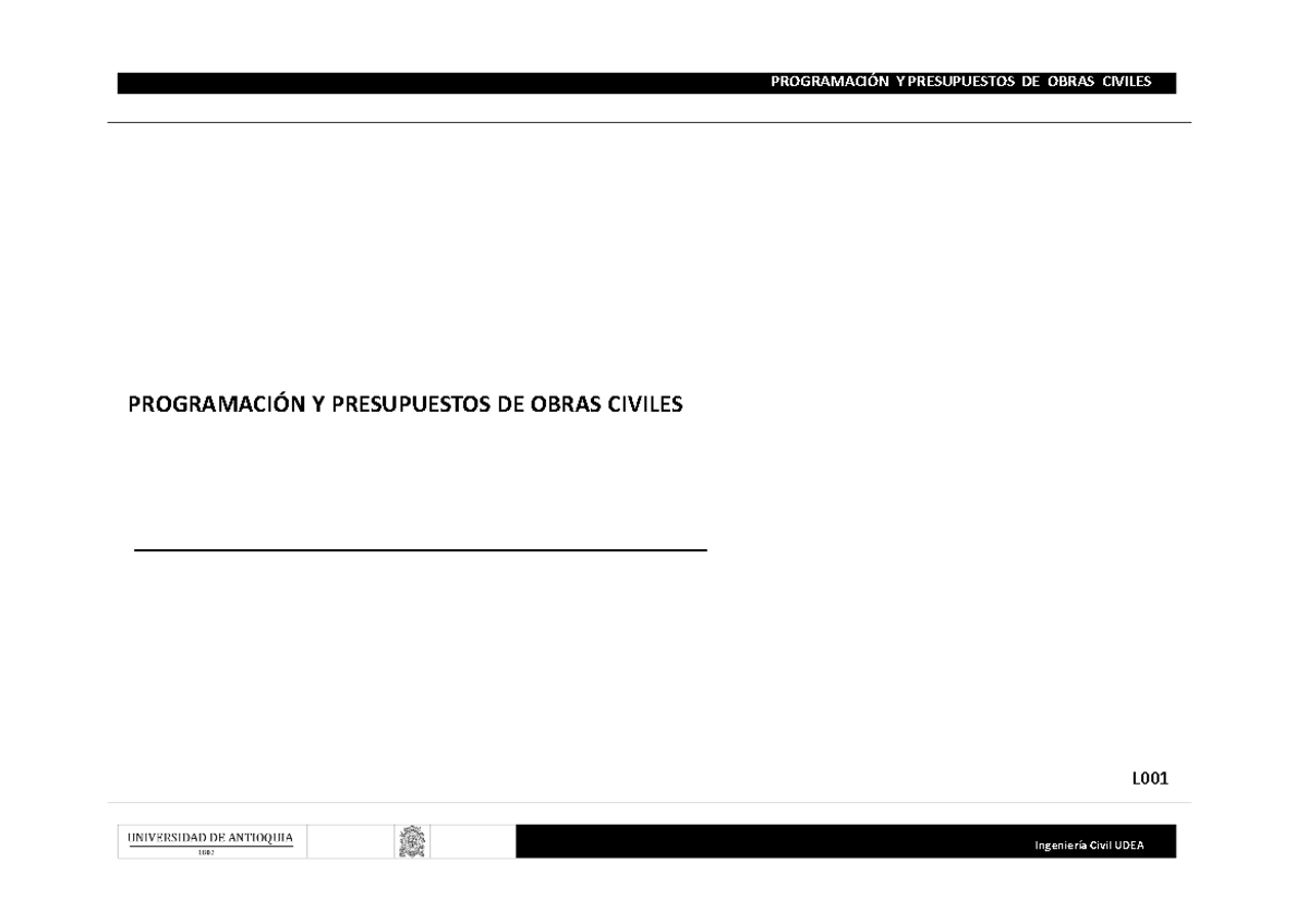 Clase 6.2 Medición (4. Descripcion DEL Proyecto-PRES) Taller 2 Autocad - L Ingeniería Civil UDEA ...